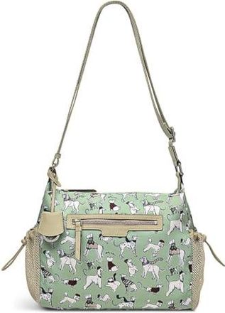 Radley London London Off on an Adventure Sac à bandoulière en polyester recyclé avec fermeture éclair sur le dessus Vert clair Taille M