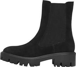 Only Femme Onlbetty-10 Suede Leather Boot Bottes en Daim, Noir, 38 EU