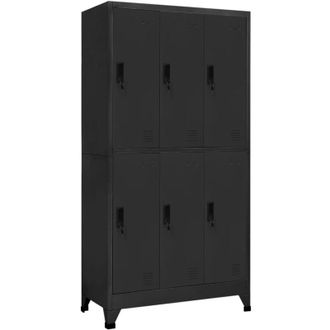 vidaXL vidaXL Schlie&szlig;fachschrank Anthrazit 90x45x180 cm Stahl