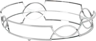 The Home Deco Factory KA6130, Silver Mirror Tray D30 cm - Elegant and Versatile, ideal for Serving or Decorating, Easy to Maintain, Occasions - Silver, 30 cm