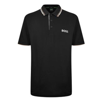 HUGO BOSS Paddy Pro Poloshirt f&uuml;r Herren, Baumwolle Piqu&eacute; (Schwarz)