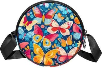 Generic Sac &agrave; bandouli&egrave;re rond pour femme, beau petit sac &agrave; bandouli&egrave;re avec fermeture &eacute;clair, bretelles r&eacute;glables, sac &agrave; main rond d&eacute;contract&eacute; pour femmes et