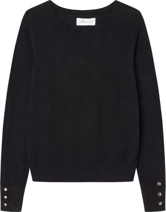 Springfield Neues Strukturhemd mit Baumstickerei, Schwarz, XL