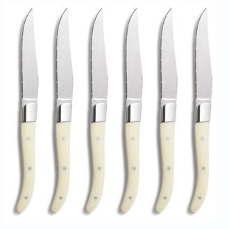 Comas Steakmesser ACR White 6er Set, Fleischmesser, Edelstahl, Acryl, Wei&szlig;, 22.5 cm, 7442