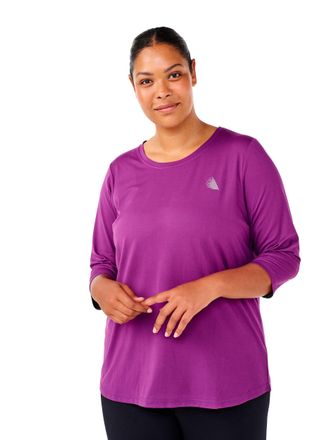 Zizzi Active by Große Größen Damen Trainingsshirt mit 3/4-Ärmeln Gr Gr XXXL Charisma
