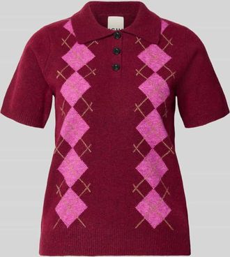 Ichi Slim Fit Poloshirt mit Woll-Anteil Modell Dasila