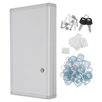 Artibetter Schl&uuml;sseltresor zur Wandmontage Abschlie&szlig;barer Metallschl&uuml;sselschrank mit 48 Haken und Etiketten Wetterfester Schl&uuml;sselorganizer f&uuml;r B&uuml;ro Zuhause und 