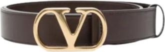 Valentino Garavani Femme, Accessoires, Brun, Taille: 75 CM Ceinture en cuir VLogo
