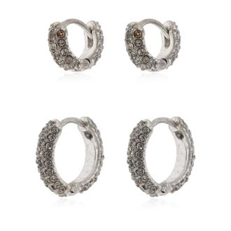 AllSaints Femme, Accessoires, Gris, Taille: ONE Size Set de boucles doreilles en laiton