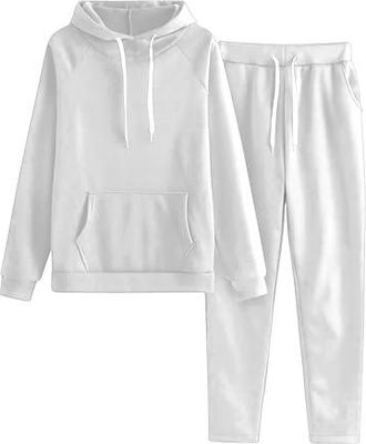 Generic Surv&ecirc;tement complet 2 pi&egrave;ces pour femme - Tenue de d&eacute;tente - Printemps et automne - Ensemble de sport Co Ord - Sweat &agrave; capuche et pantalon de jogging 