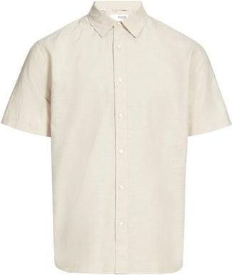Selected Chemise droite en coton et lin