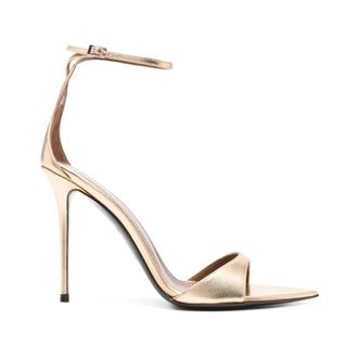 Giuseppe Zanotti Goldfarbene Schnalle Kn&ouml;chelriemen Stiletto Schuhe - - Shoes - Damen - Gelb - 41 EU