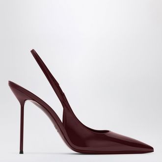 PARIS TEXAS Lidia Slingback-Pumps aus Lackleder in Kirschrot