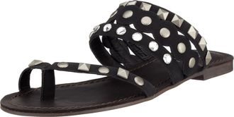 Buffalo 309-5274 nubuck pu, Damen Sandalen/Zehentrenner, schwarz, (black 631), EU 38