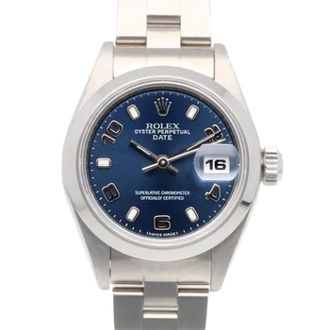 Rolex Montre Pre-owned Vintage - Femme - Pre-owned - Bleu - Taille: ONE Size