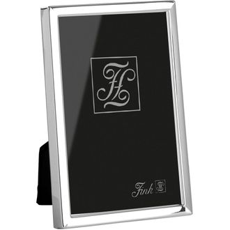 Fink Bilderrahmen 10 x 15 silber rechteckig - Fotorahmen versilbert anlaufgesch&uuml;tzt - R&uuml;ckseite Samt - Rahmen Ma&szlig;e 16 x 11 cm - Geschenk f&uuml;r Frauen Geburts