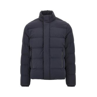 Emporio Armani Doudoune en nylon stretch d&eacute;perlant - Homme - Vestes - Bleu - Taille: 2XL