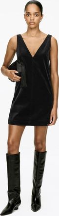 Arket Minikleid Aus Samt -Schwarz