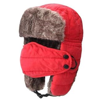 Generic Protections doreille coupe-vent dext&eacute;rieur avec masques amovibles, rouge, M