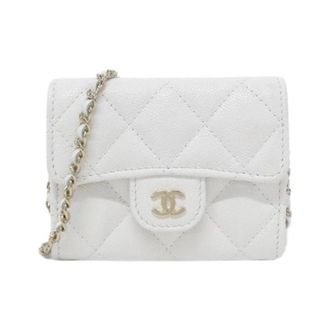 Chanel Pre-owned Timeless Classic Caviar Skin Card Case - - Pre-owned - Damen - Wei&szlig; - ONE SIZE