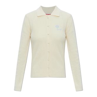 Kenzo Logo Cardigan - - Knitwear - Damen - Beige - L