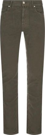 Jacob Cohen Homme, Pantalons, Vert, Taille: W38 Pantalon Coupe R&eacute;guli&egrave;re L&eacute;g&egrave;rement Ajust&eacute;e 5 Poches Bard