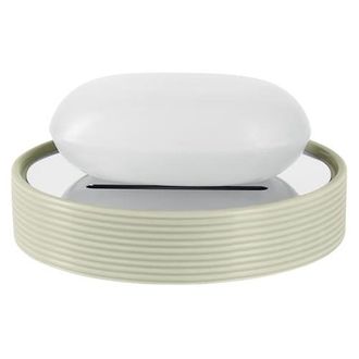 Spirella Porte Savon C&eacute;ramique Tube Ribbed Beige