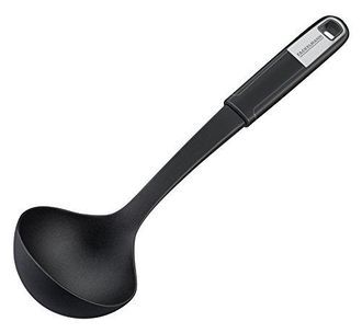 Fackelmann Fackelmann Schöpflöffel 31 cm SENSE, Suppenkelle mit Funktionsteil aus Kunststoff, rutschfester Soft-Touch-Griff, für beschichtete Pfannen und Töpfe (