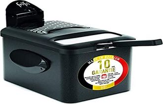 FriFri Friteuse Frifri F1905A-DUO - 3200W double filtration noire de 3,5L pour 1 Kg de frites avec cuve en acier inoxydable
