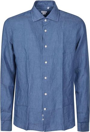 Orian Orian, Homme, Chemises, Bleu, Taille: 3XL Long Sleeve Slim Shirt
