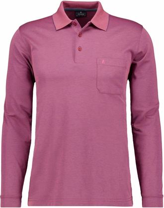 Ragman Herren Softknit-Polo mit Brusttasche, Langarm Beere-683, 3XL