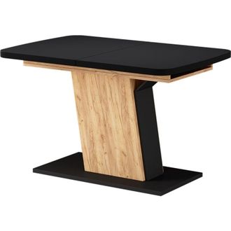 Vicco Esstisch Fenaro, Schwarz/Goldkraft Eiche, 120 x 80 cm ausziehbar, Vicco