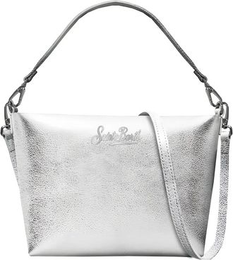 MC2 Saint Barth Aline Schultertasche mit Logo-Riemen - Silber