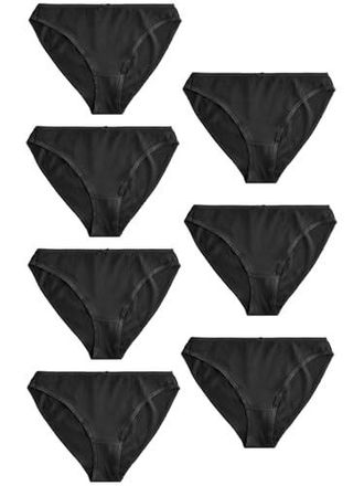 Next Femme Culotte &eacute;chancr&eacute;e, Lot de 7 Noir 38