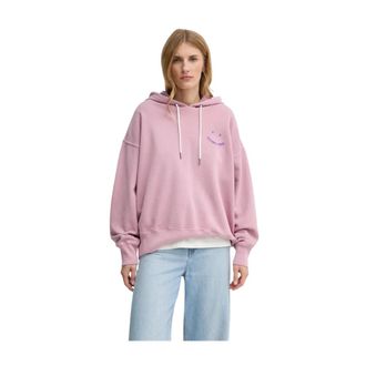 Paul Smith Sweat &agrave; capuche en coton brod&eacute; logo - Femme - Sweatshirts et sweats &agrave; capuche - Rose - Taille: 36 FR