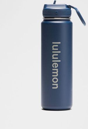 lululemon Bouteille deau Back to Life 710 ml Bouchon avec paille - Bleu