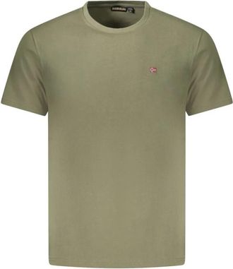 Napapijri Gr&uuml;nes Baumwoll Herren T-Shirt - - Tops - Herren - Gr&uuml;n - S