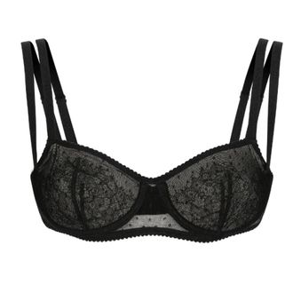 Dolce & Gabbana Schwarzer Point dEsprit-B&uuml;gel-BH - - Underwear - Damen - Schwarzk - L