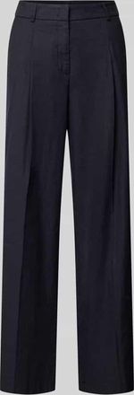 Cambio Straight Leg Bundfaltenhose aus Leinen-Mix Modell AMELIE