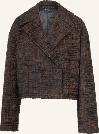 HUGO BOSS Tweed-Blazer Jinala braun