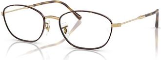 Ray-Ban Rb3749v Optics Gold Fassung Klar Glas Polarisiert 55-18