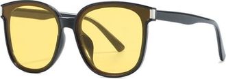 Generic Lunettes De Soleil Carr&eacute;es &Agrave; Grande Monture For Femmes, For Lext&eacute;rieur, Les Vacances, D&eacute;placements Quotidiens(Yellow)