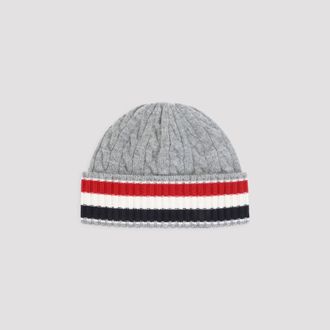 Thom Browne Bonnet en tricot torsad&eacute;