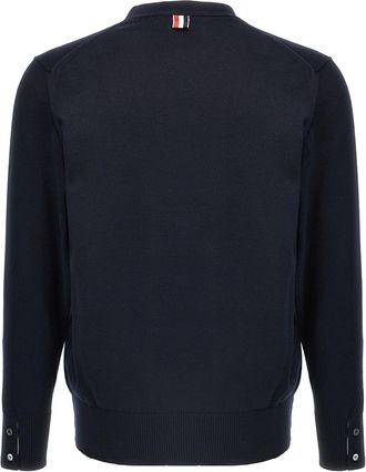 Thom Browne 4-Bar Cotton Cardigan - Navy