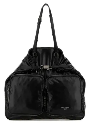 Dolce & Gabbana Vitello Leather Shoulder Bag - Black