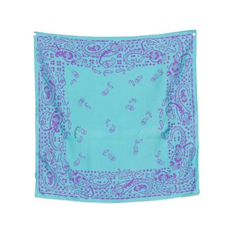 Mantero 1902 Seidentuch mit Paisley-Muster - - Accessories - Damen - Blau - ONE SIZE