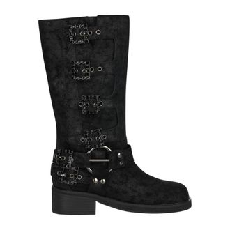 Alma En Pena Bedruckter Bikerstiefel - - Shoes - Damen - Schwarzk - 41 EU