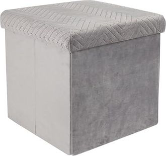 The Home Deco Factory mit Aufbewahrungsbox, Faltbar, 38cm x 38cm x 38cm, Grau M, HD6379