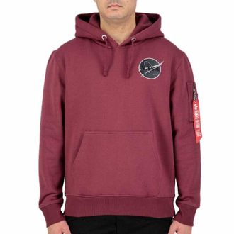 Alpha Industries Dark Side Hoody Kapuzensweat f&uuml;r Herren Burgundy