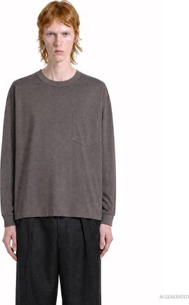 Comme Des Gar&ccedil;ons Long Sleeve Pocket Cotton T-Shirt